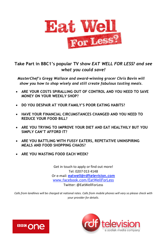 Could your family eat well for less - and appear on television to prove ...