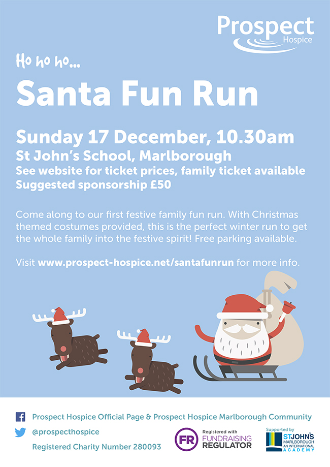 SANTA FUN RUN for PROSPECT HOSPICE at St John's, Marlborough ...